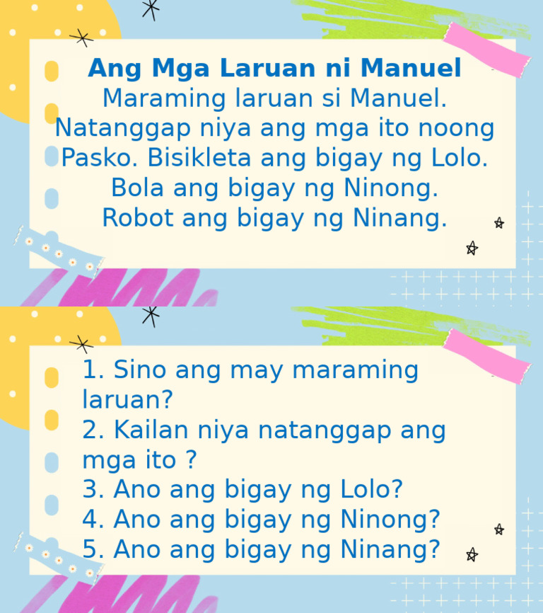 Ang Mga Laruan Ni Manuel | PDF