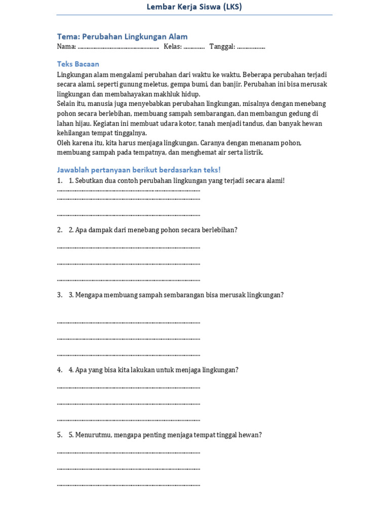 LKS 2 - Kelas 5 - Indah | PDF