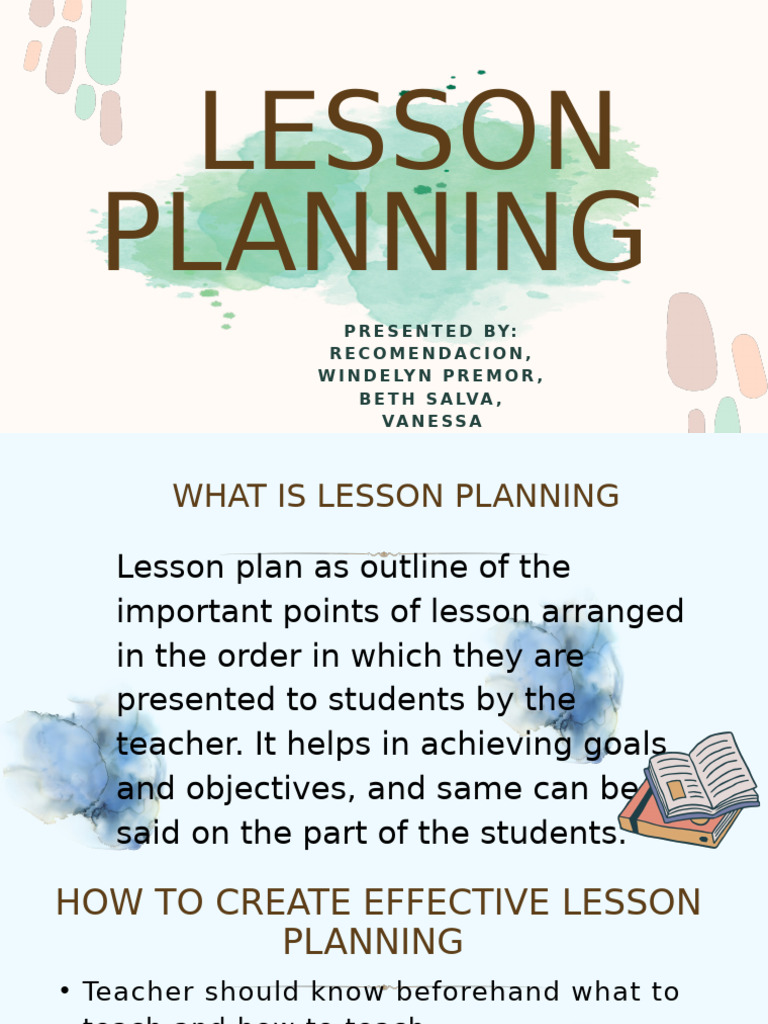 Effective Lesson Planning Guide | PDF | Macroeconomics | Microeconomics
