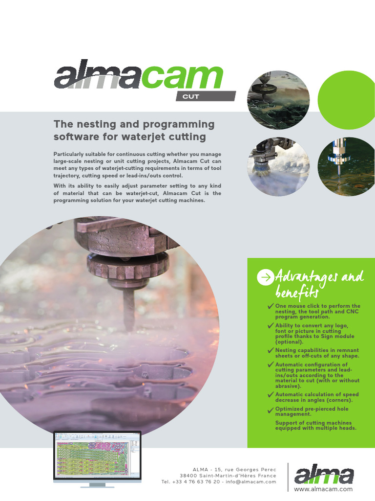 Almacam Cut: Waterjet Nesting Software | PDF | Applied And ...