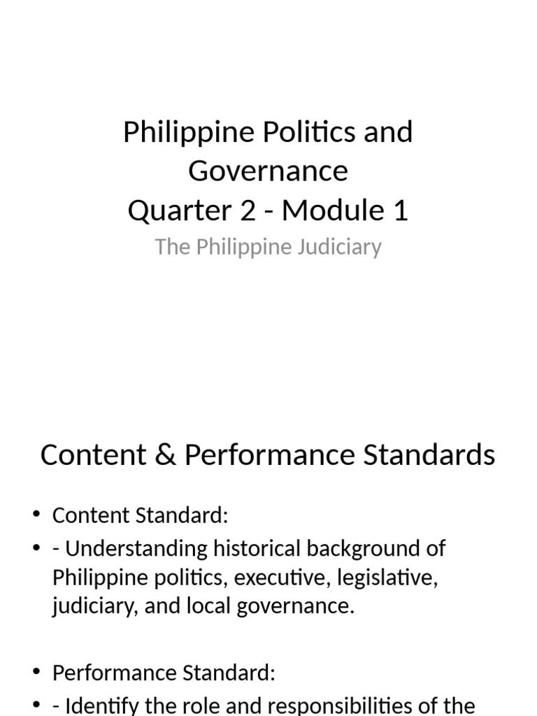 Roles of the Philippine Judiciary | PDF