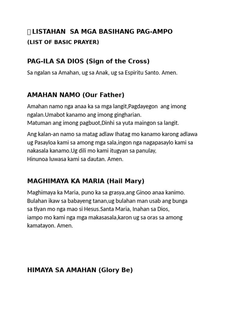 ? Listahan Sa Mga Basihong Pag | PDF