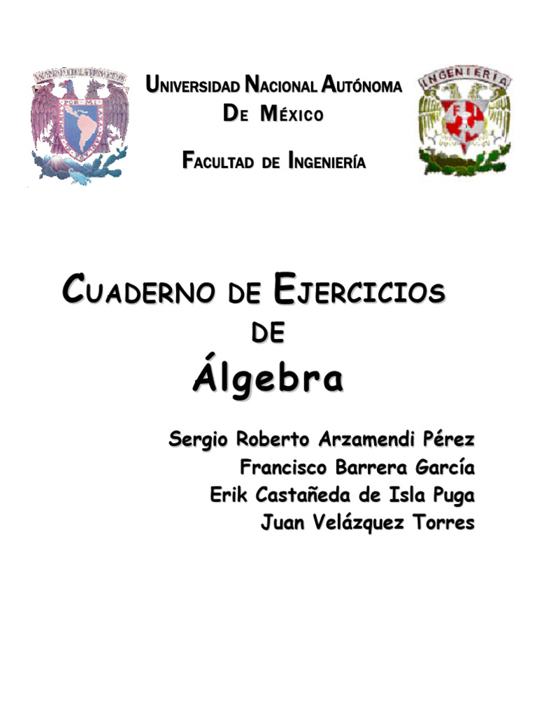 Cuaderno Ejercicios Algebra-1 | PDF