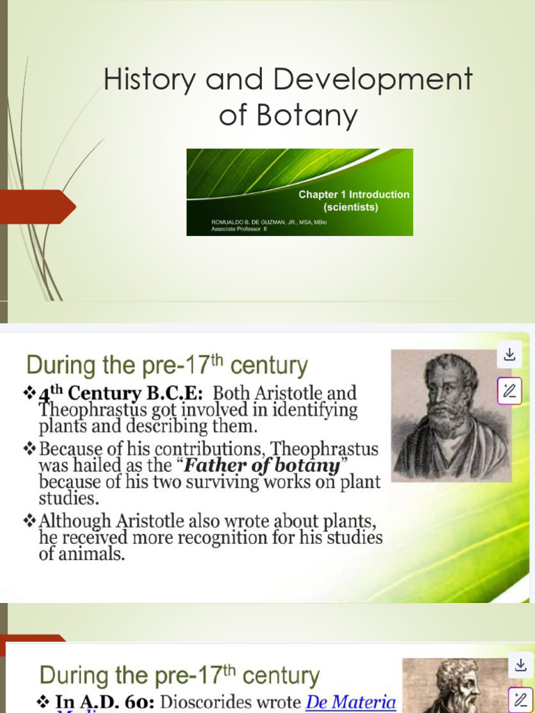 History and Development of Botany | PDF
