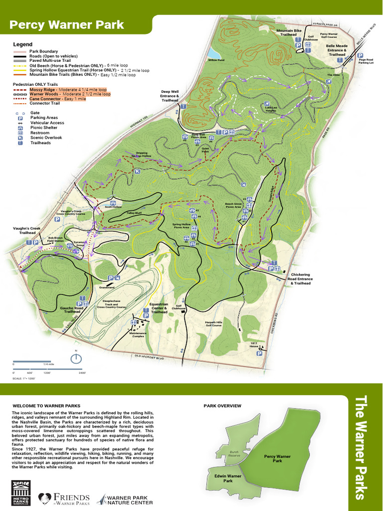 2024 Warner Parks Trail Maps | PDF | Trail | Outdoor Recreation