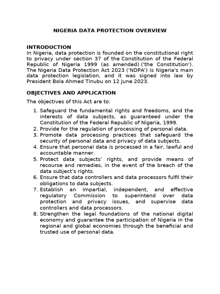 Data Protection Act 2023 Summary | PDF | Public Law | Common Law