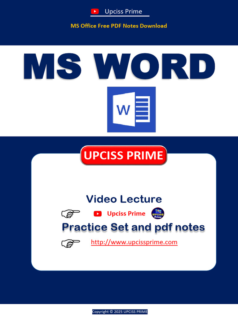 Ms Word Full PDF Notes Download | PDF