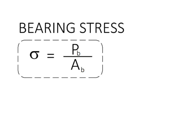 Bearing Stress Formulas | PDF