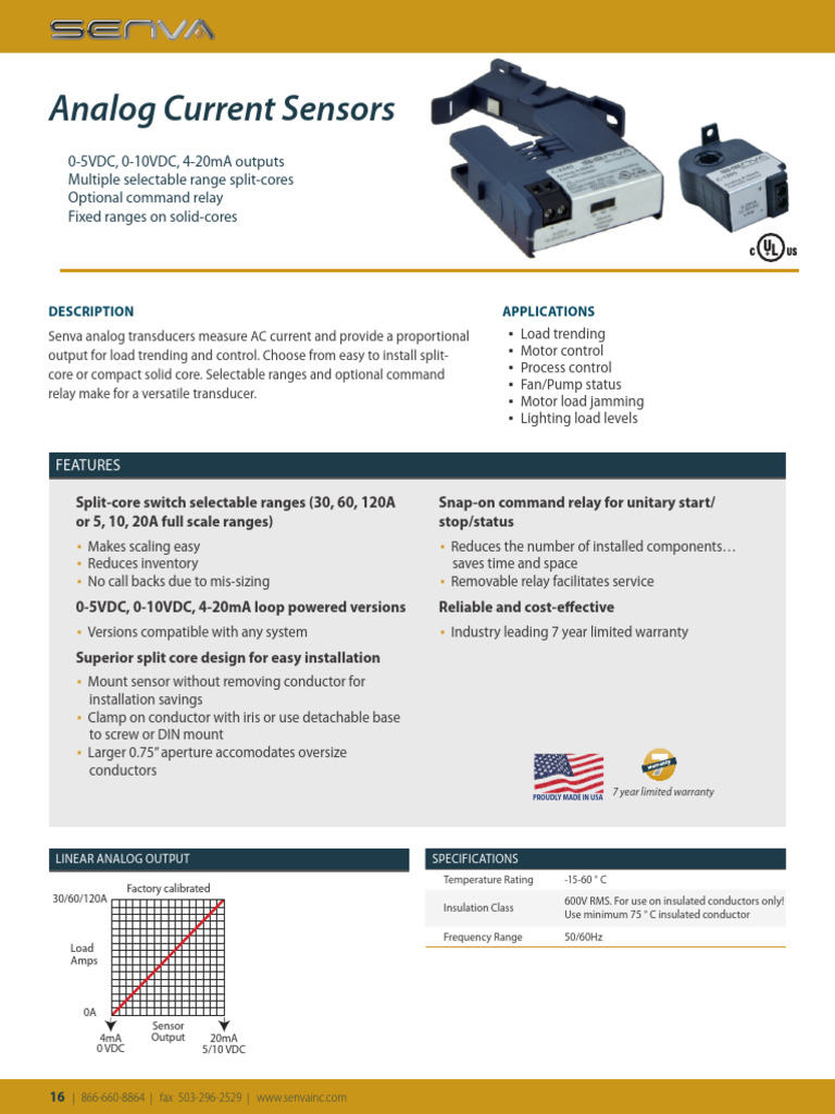 Analog Current Sensors Overview | PDF | Relay | Electricity