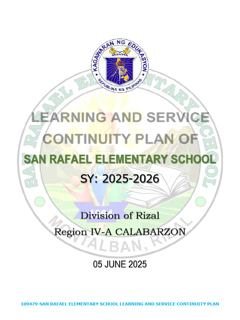 San Rafael Elementary LSCP 2025-2026 | PDF | Distance Education | Hazards