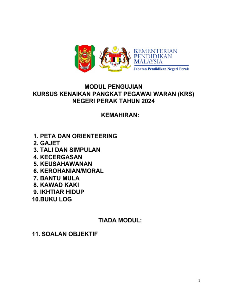 Modul Pegawai Waran 2024 | PDF