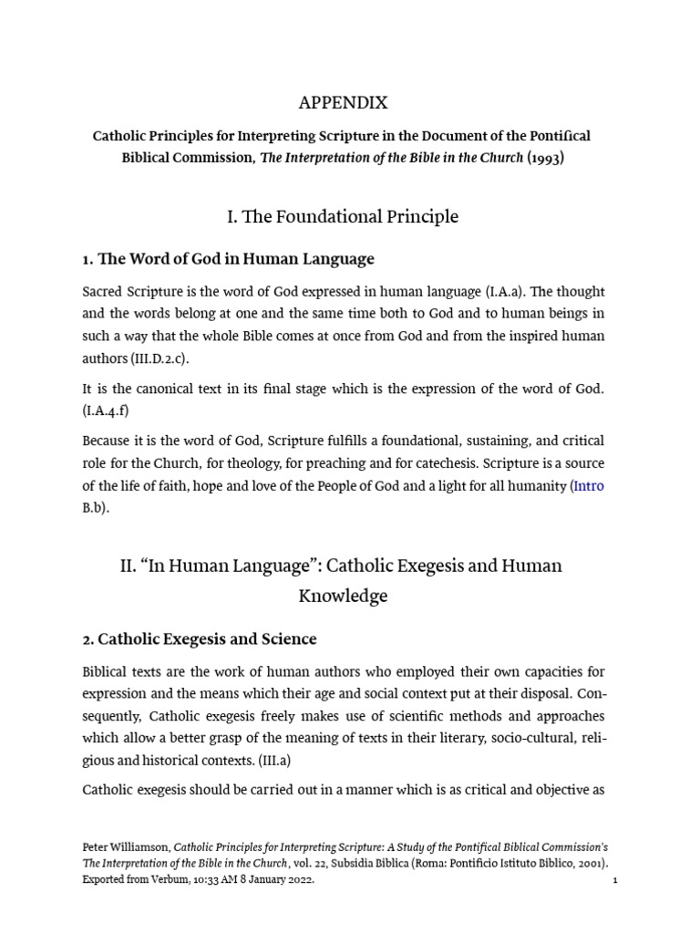 Catholic Exegesis Principles Explained | PDF | Biblical Hermeneutics ...