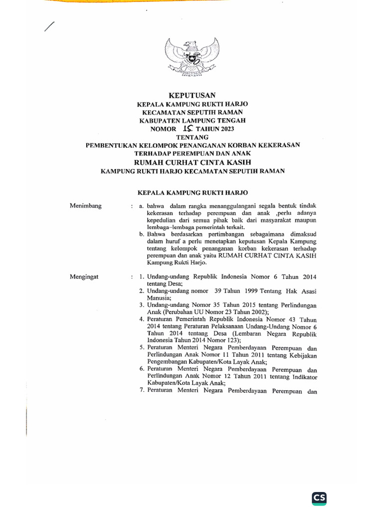 SK Rumah Curhat | PDF