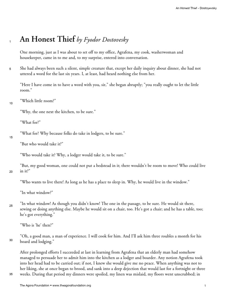 The Paradox of an Honest Thief | PDF
