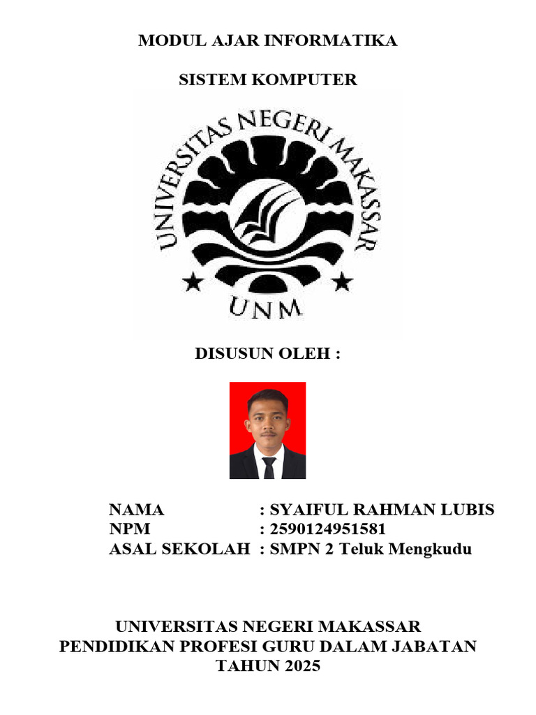 Modul Ajar Sistem Komputer | PDF
