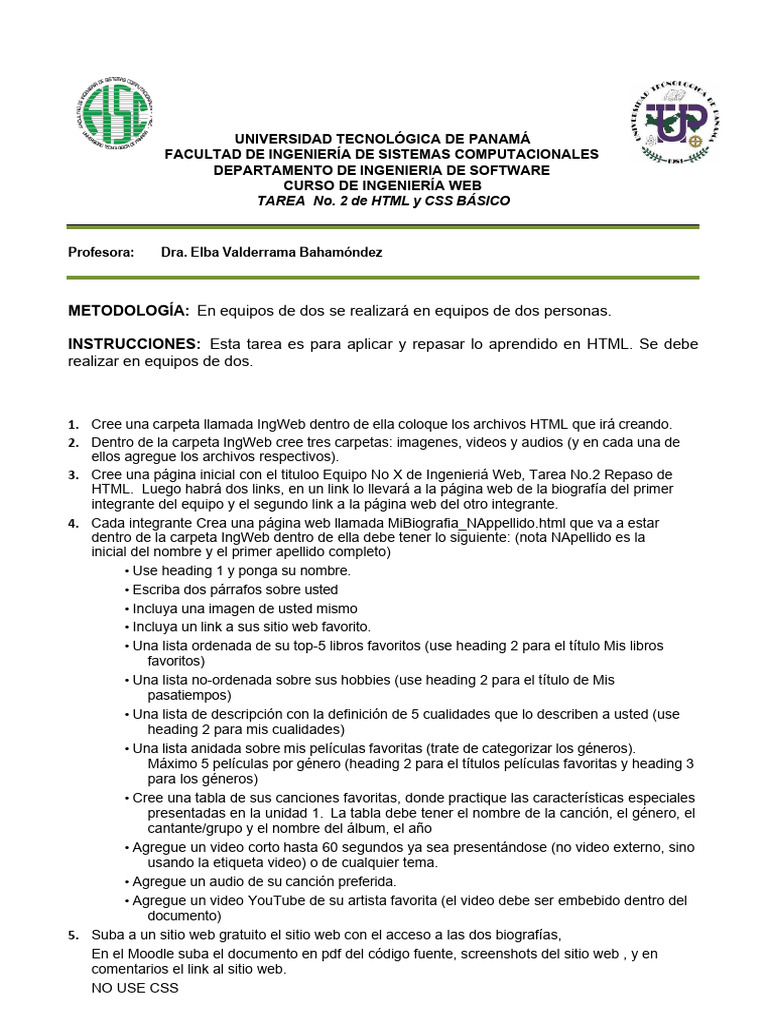 Practica Formativa No.1 HTML | PDF | HTML | Red mundial