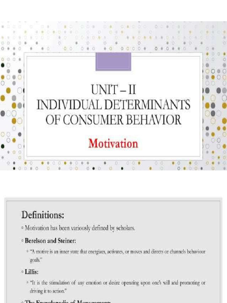 Individual Determinants | PDF