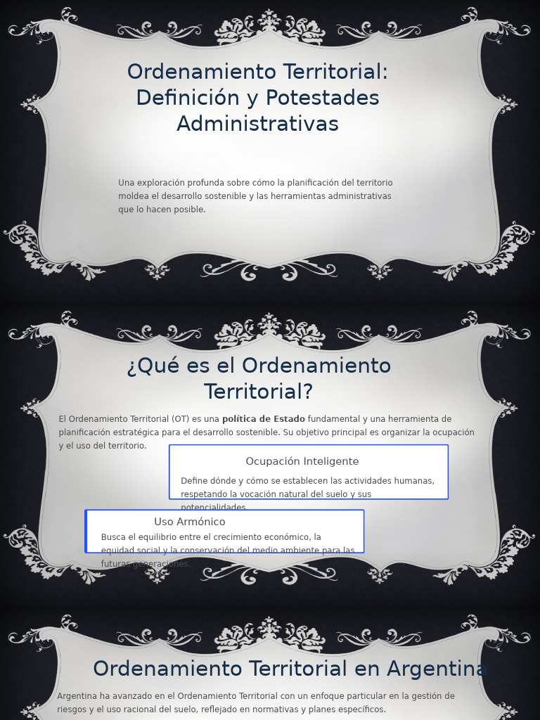 Ordenamiento Territorial Definicion y Potestades Administrativas 115348 ...