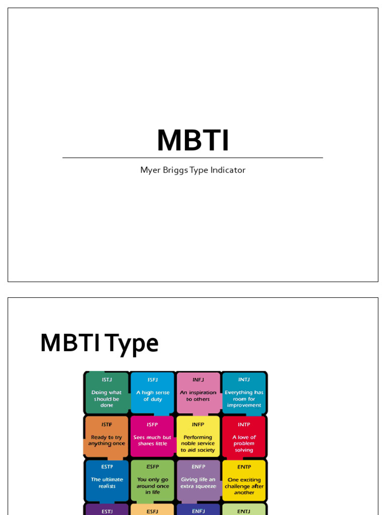 MBTI | PDF