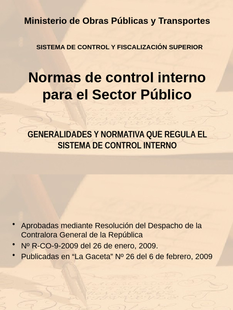 Nuevo Control Interno | PDF | Institución | Evaluación de riesgos