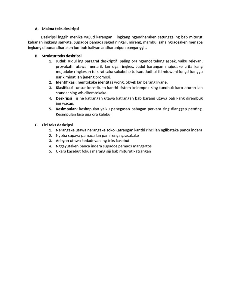 Teks Deskripsi 2 | PDF