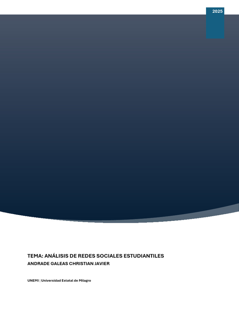 Análisis de Redes Sociales Estudiantiles | PDF | Proposición | Álgebra ...