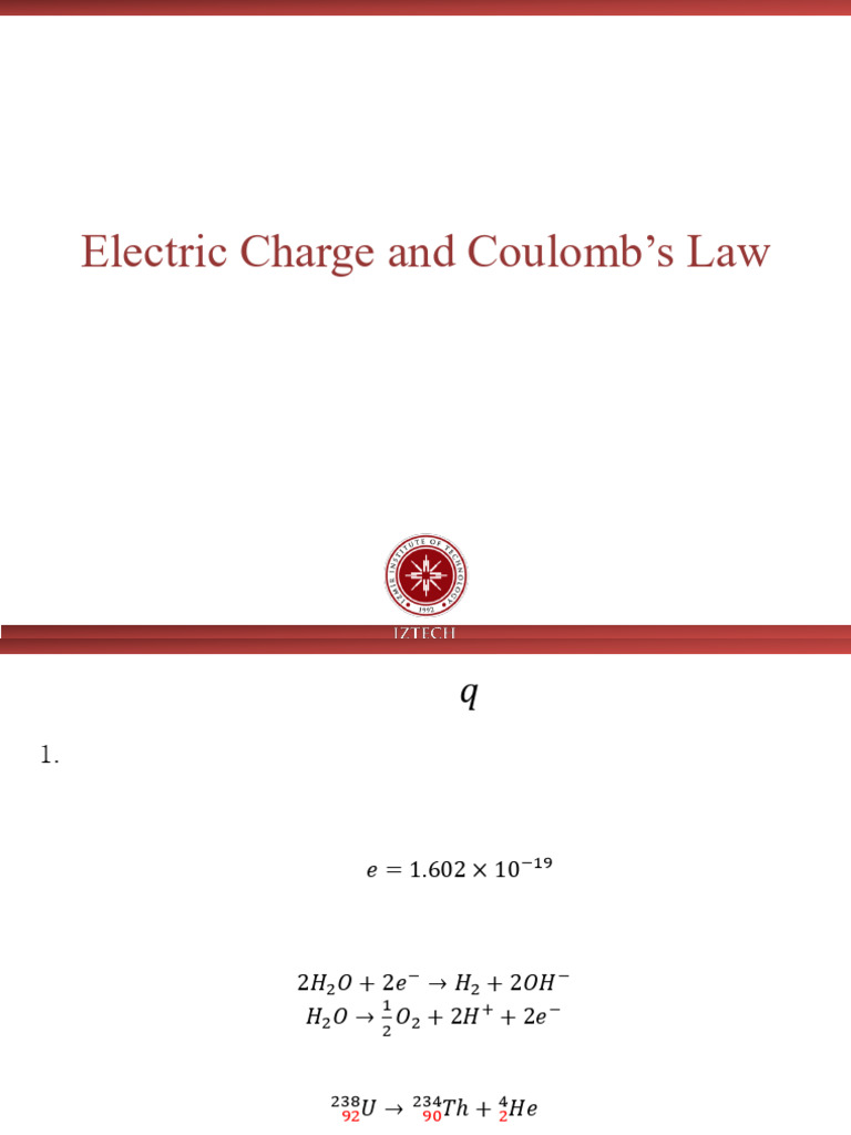 1 Electric Charge and Coulomb's Law | PDF | Force | Quantity
