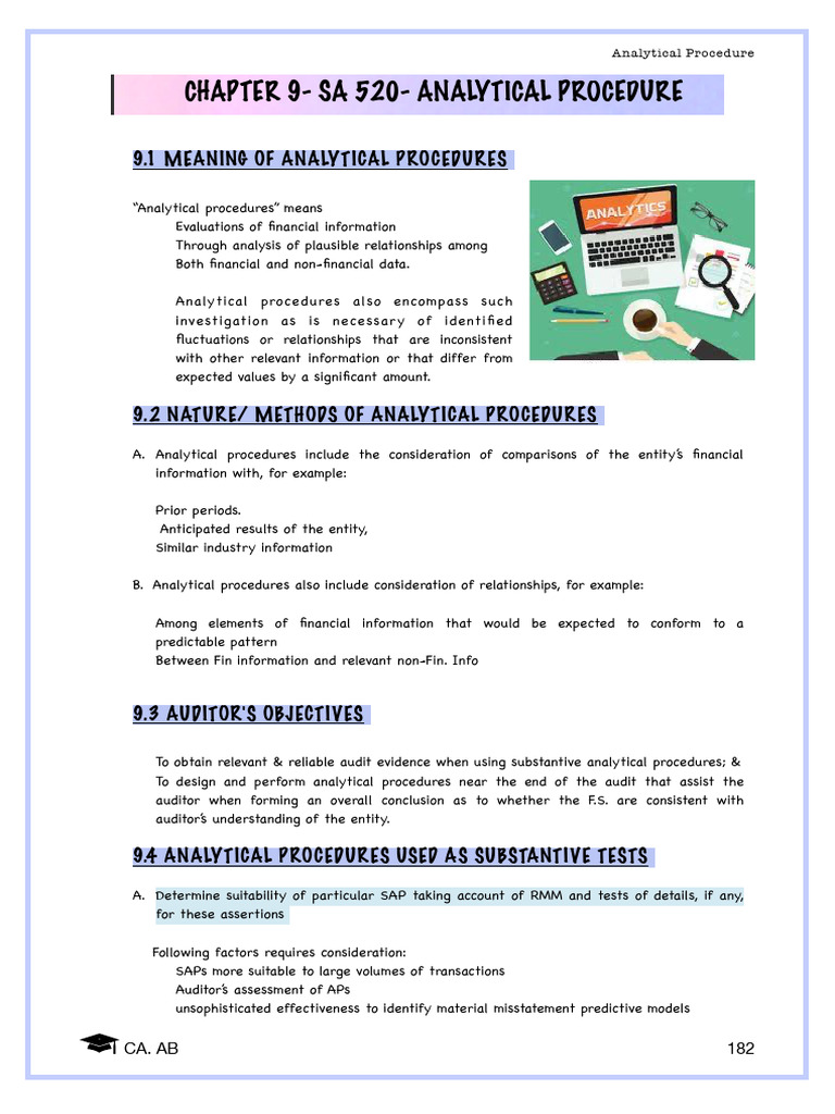 Types of Analytical Procedures Explained | PDF | Audit