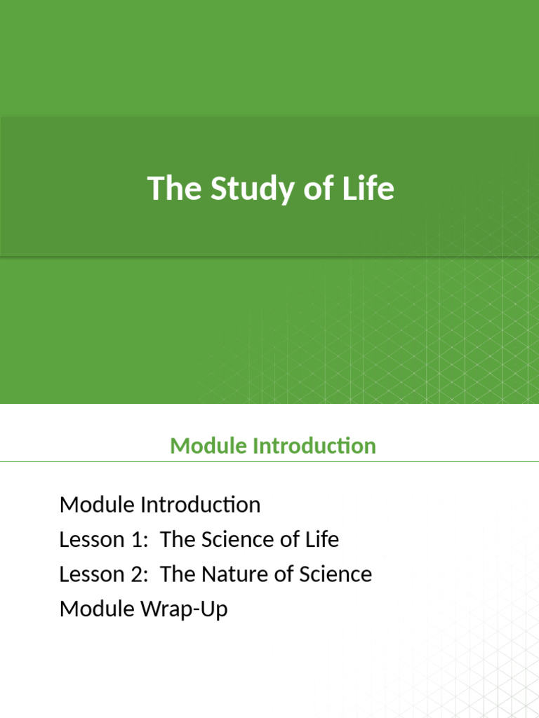 CA Module Overview The Study of Life | PDF