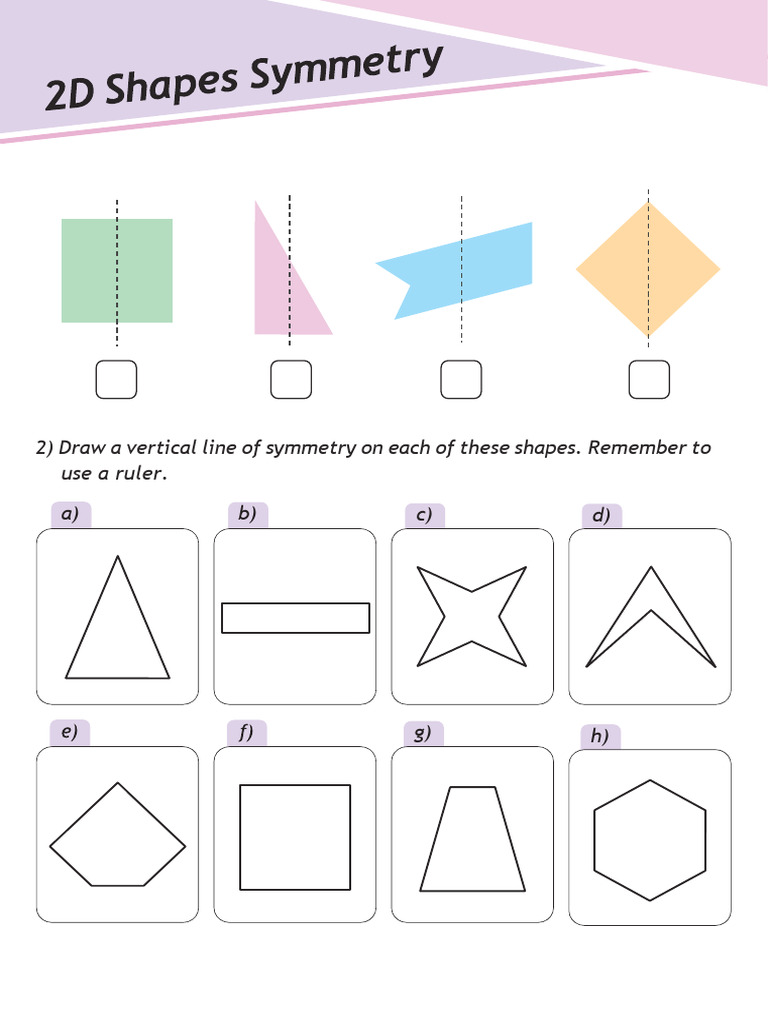 Vertical Line Symmetry Worksheet | PDF