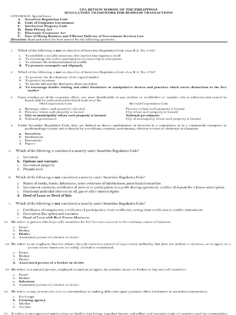 RFBT Test Bank | PDF