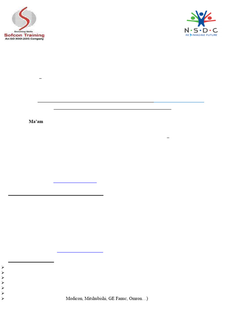 Training Proposal For PLC - SCADA - INST For CST - Bhutan | PDF ...