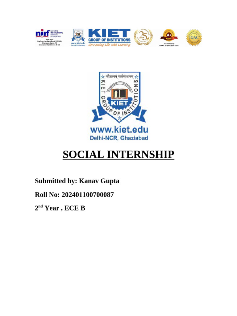 Social Internship Report Education01 | PDF | Behavior Modification ...