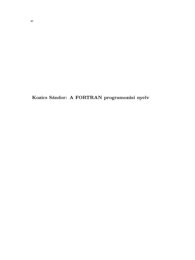 Fortran | PDF
