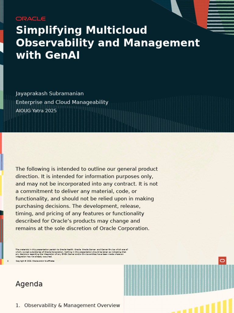 Simplifying Multicloud O&M With GenAI - JP | PDF | Oracle Corporation | Cloud Computing