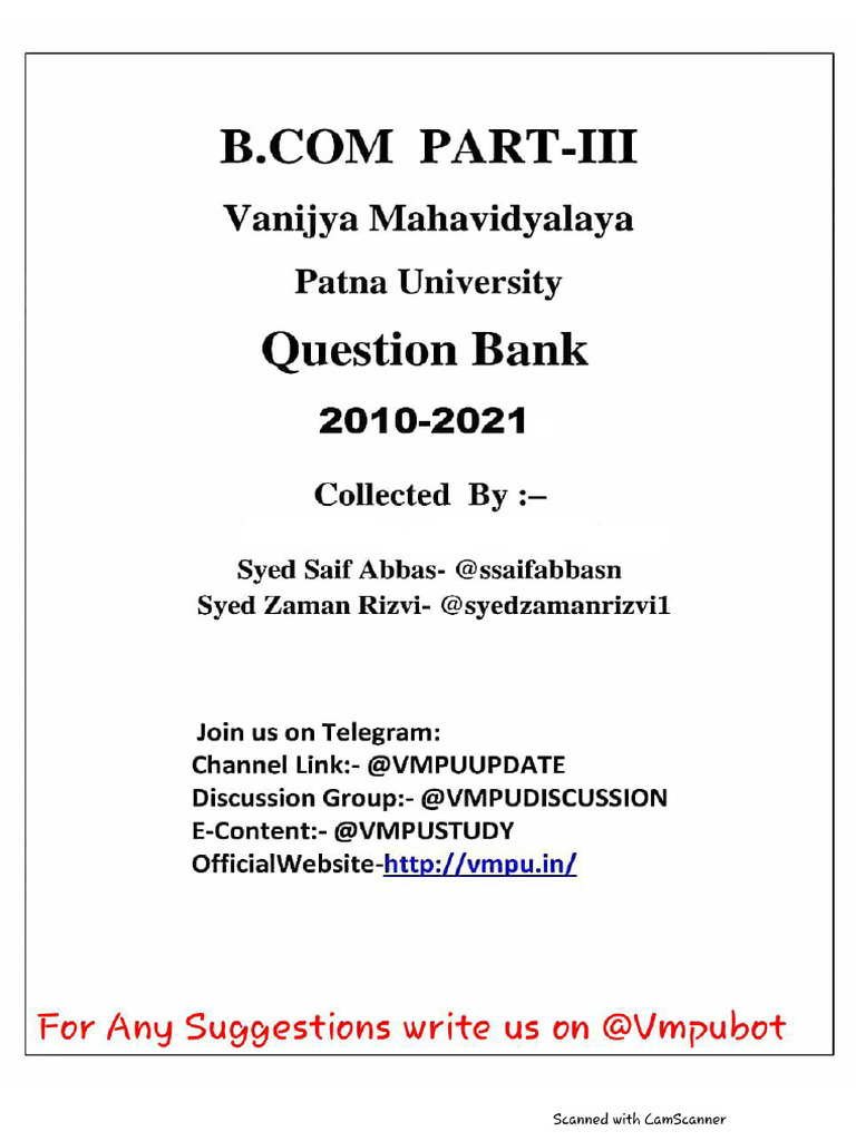Part 03 Questions Bank From 2010-2021 | PDF