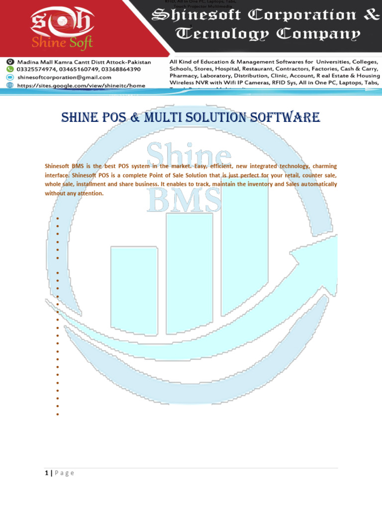Shine POS Software Overview | PDF | Point Of Sale | Receipt