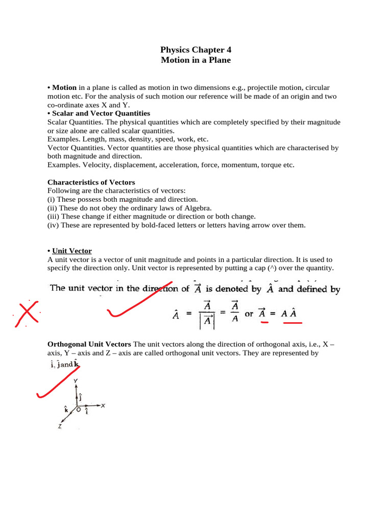 Motion in a Plane: Vectors and Dynamics | PDF | Acceleration ...