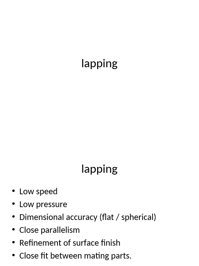 Lapping | PDF