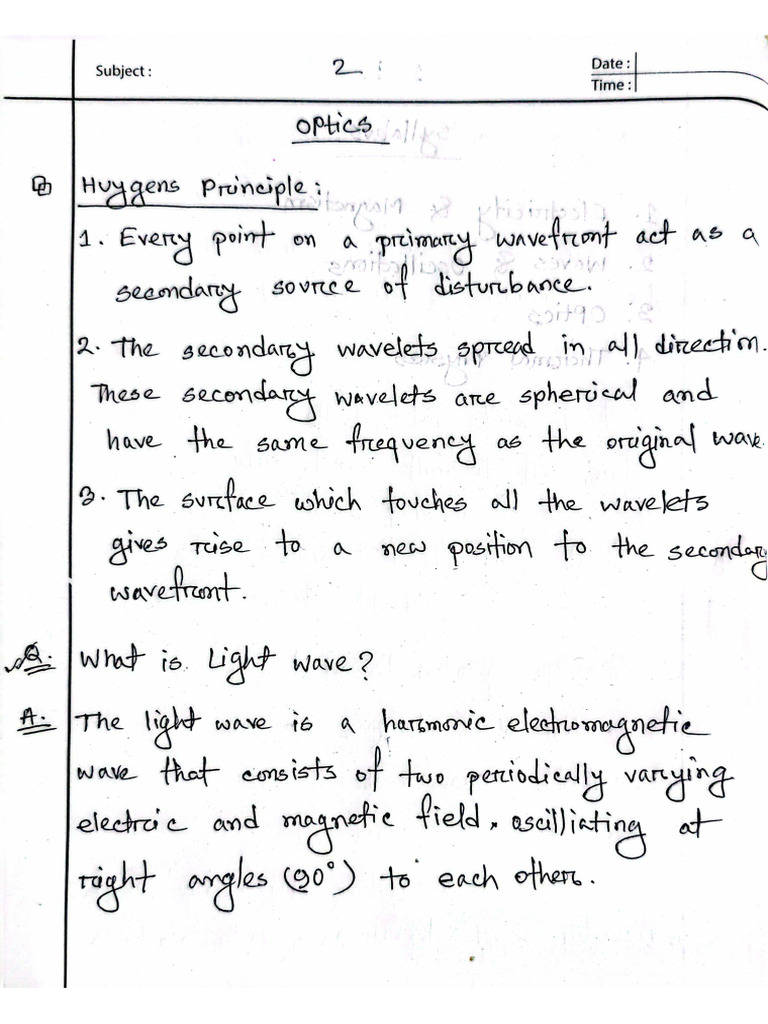 Physics Optics | PDF