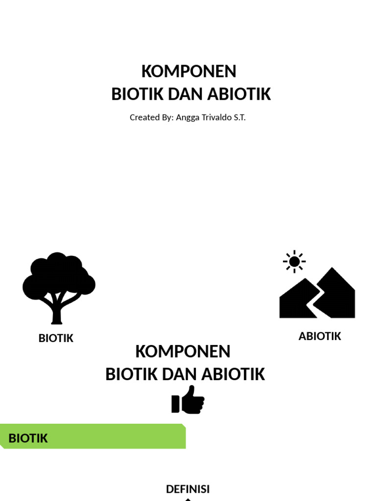 MULOK KLS 10 - Komponen Biotik Dan Abiotik | PDF