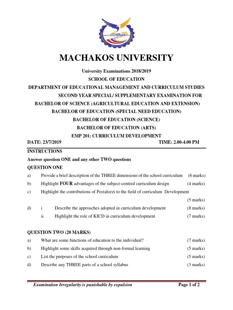 Emp 201 Curriculum Development | PDF | Curriculum | Pedagogy