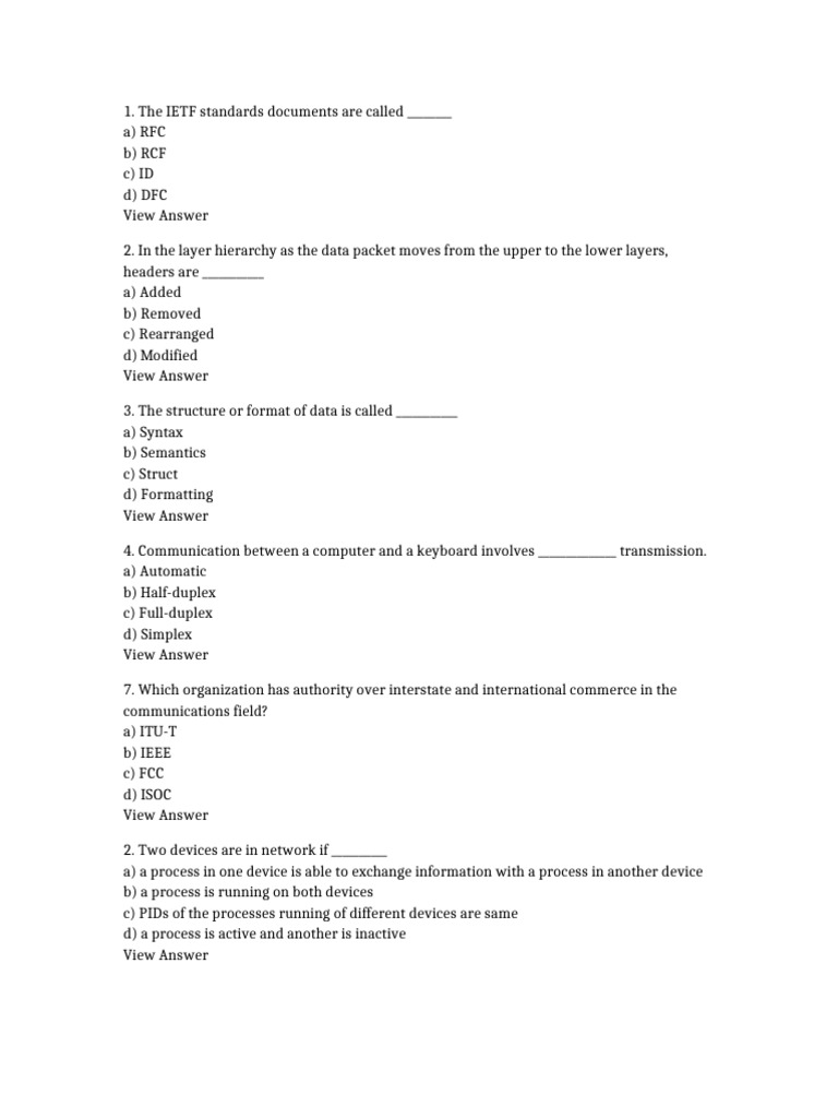 Only Highlighted MCQS | PDF | Computer Network | Domain Name System