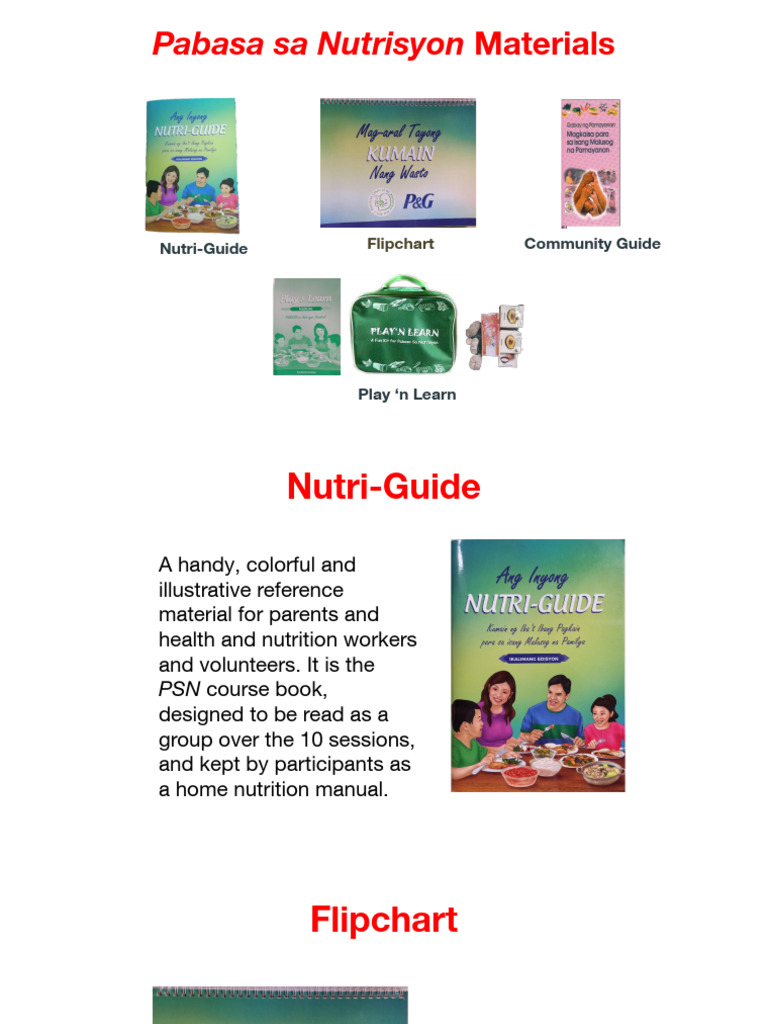 Pabasa Sa Nutrisyon IEC Materials | PDF