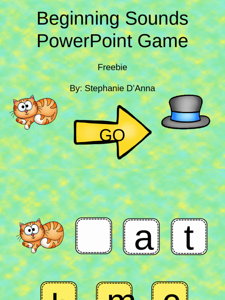 Beginning Sounds Powerpoint Game: Freebie By: Stephanie D'Anna | PDF