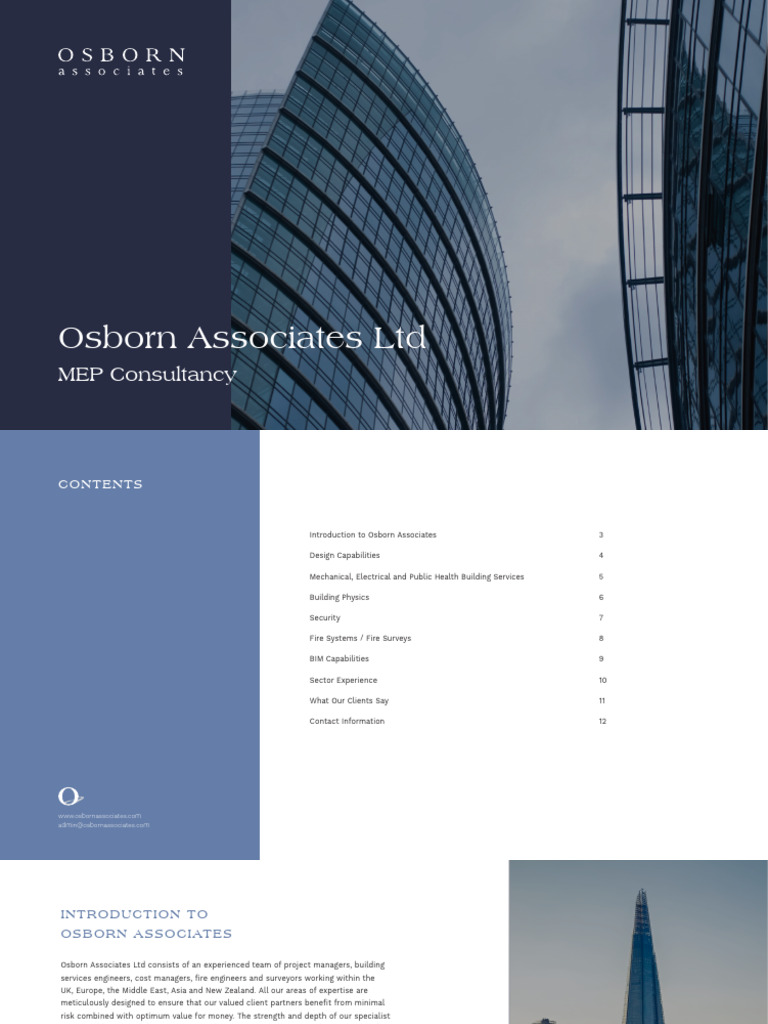 Osborn Associates: MEP Consultancy Services | PDF | Building ...