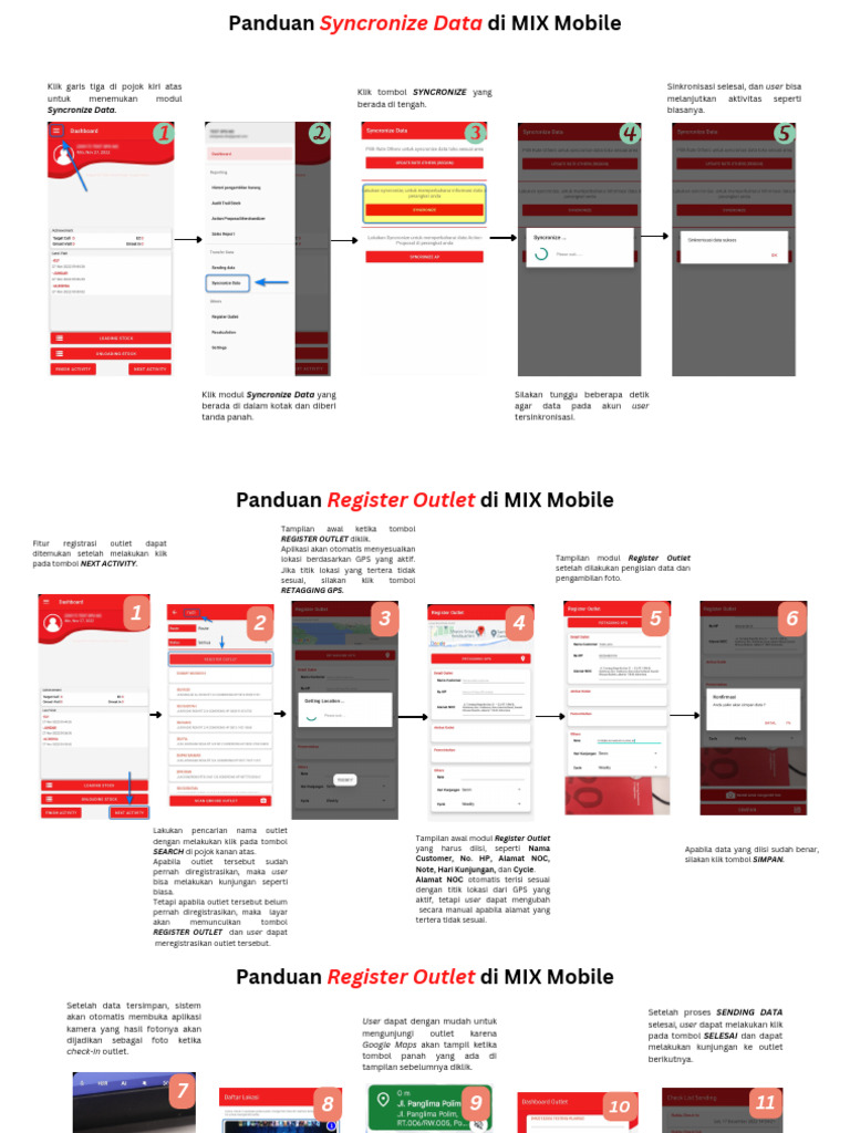 Panduan Registrasi Outlet di MIX Mobile | PDF