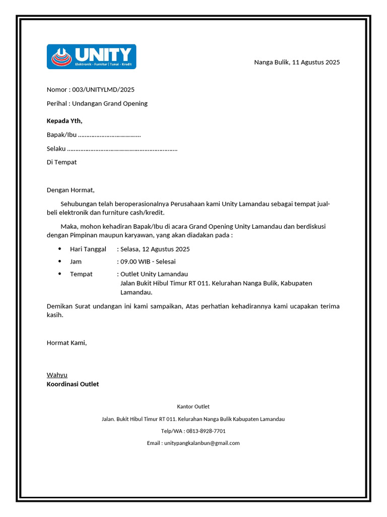 Undangan Grand Opening | PDF