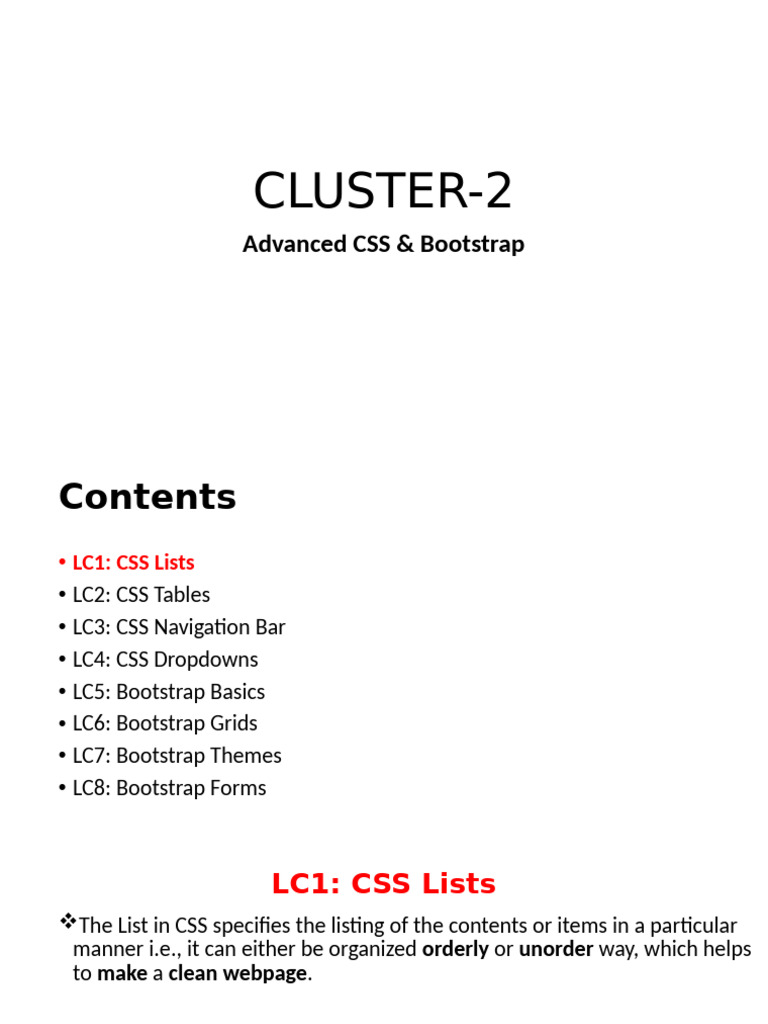 UNIT-2 Advanced CSS & Bootstrap | PDF | Bootstrap (Front End Framework ...
