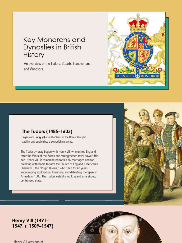 Key Monarchs and Dynasties in British History | PDF | House Of Tudor ...